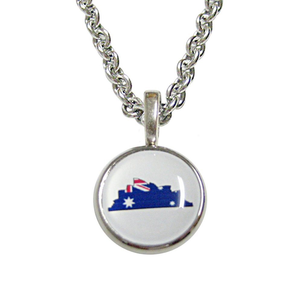 Australia Flag Iconic Opera House Pendant Necklace - Gem